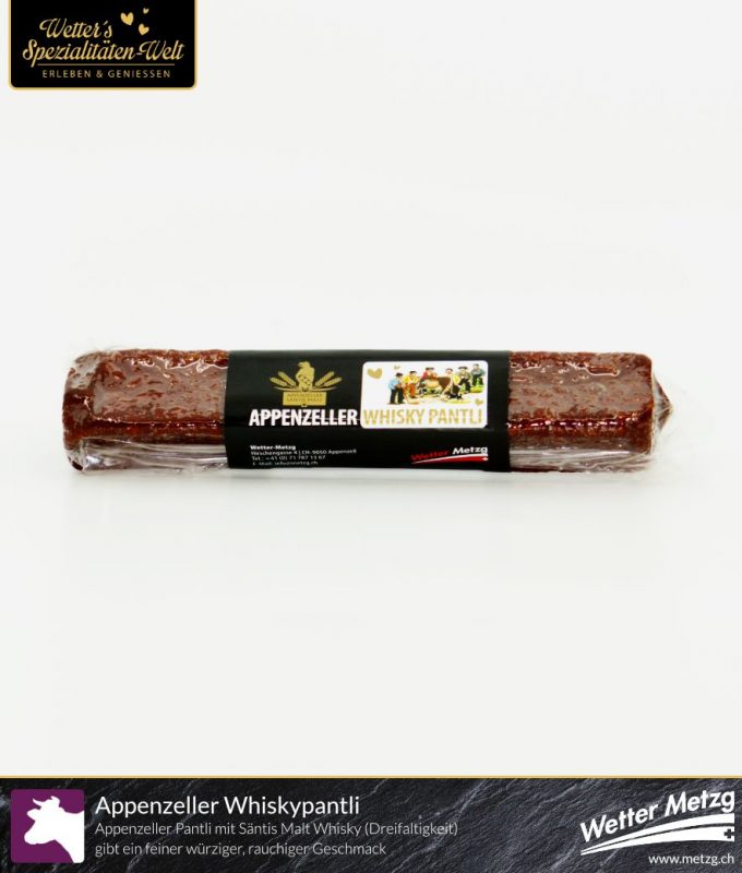 Whisky Pantli | Appenzeller Pantli mit Säntis Malt Whisky